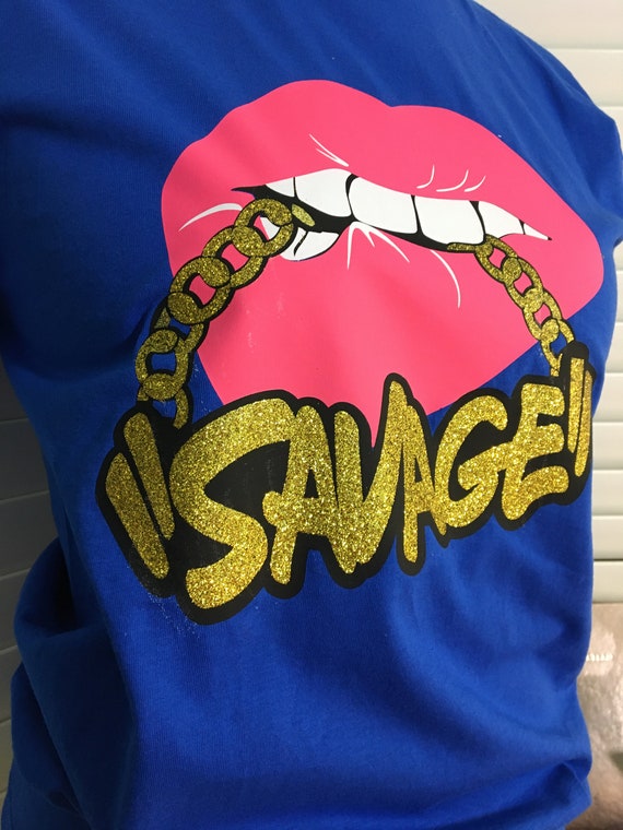 Tee shirt Savage Street-wear Top Sportswear casual printed | Etsy