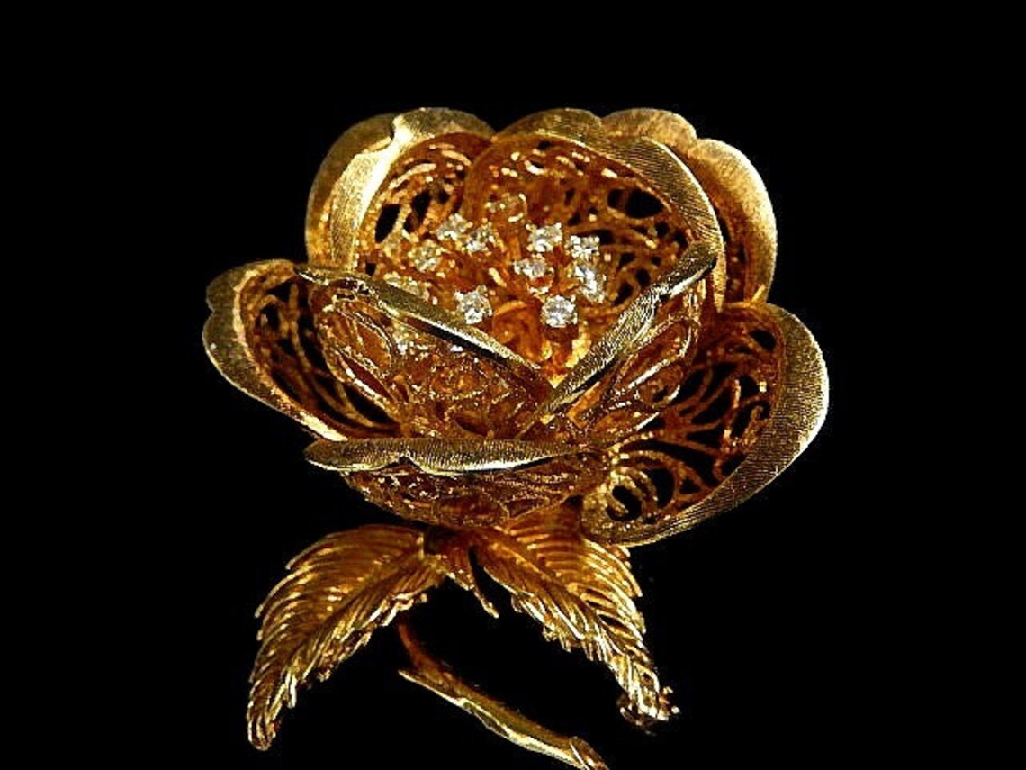 MOVABLE DIAMOND BROOCH 5596DG228 - Etsy