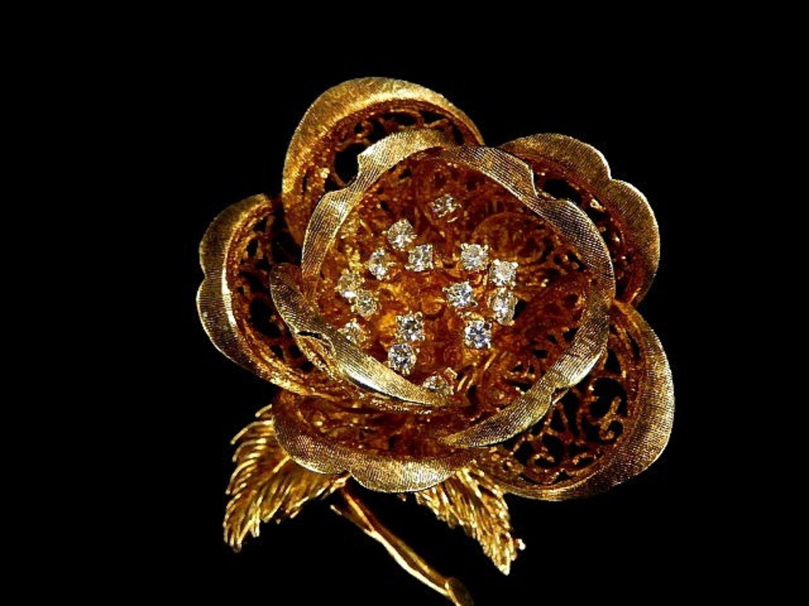 MOVABLE DIAMOND BROOCH 5596DG228 - Etsy