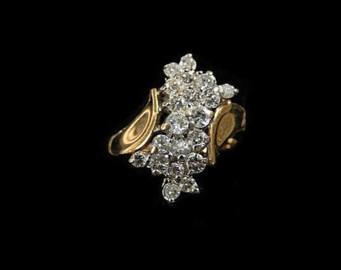 DIAMOND WATERFALL RING - Etsy