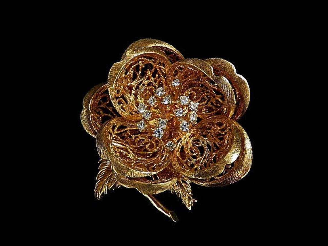 MOVABLE DIAMOND BROOCH 5596DG228 - Etsy