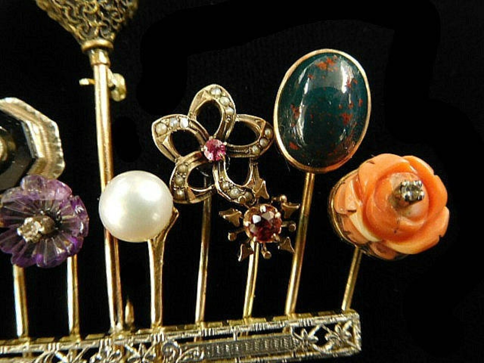 MULTI GEM BROOCH 7018 B3940 - Etsy