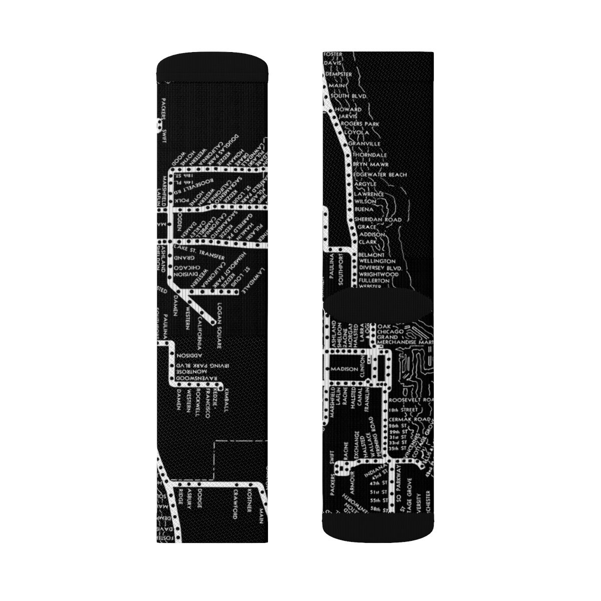 Vintage Chicago Elevated Train Subway Map Chicago Subway Elevated Train ...