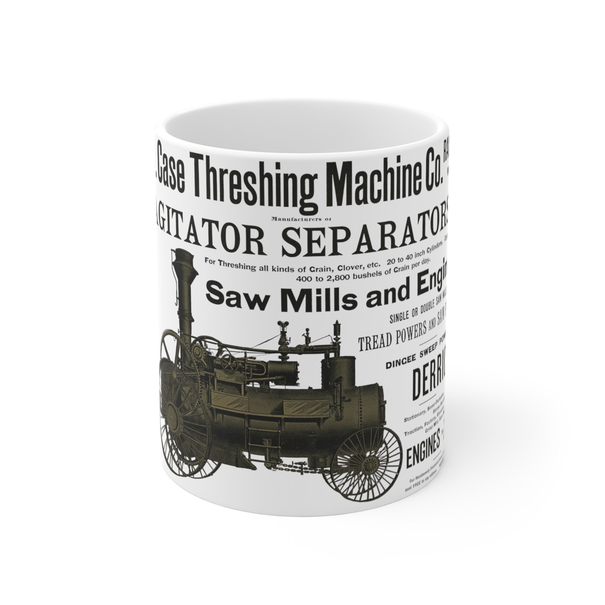 Case Threshing Machine 1880's Farm Tractor Steam Engine Traction Engine ...