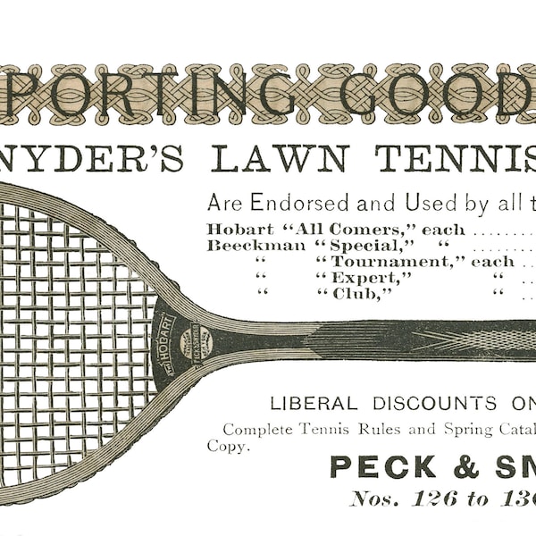Vintage Ads Tennis - Etsy