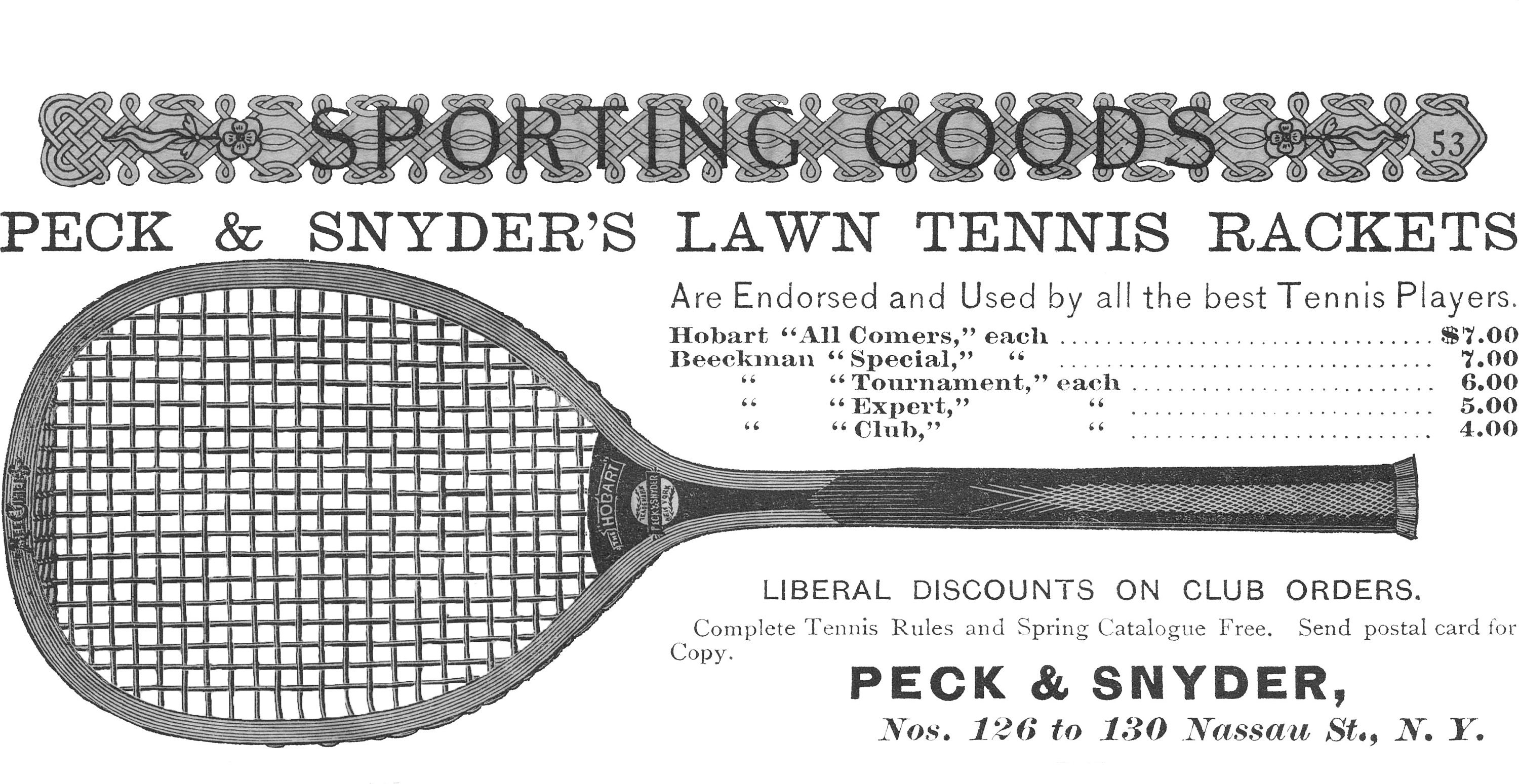 PING IMAGES for Design Vintage Antique Tennis Racquet Ads Circa 1892 ...