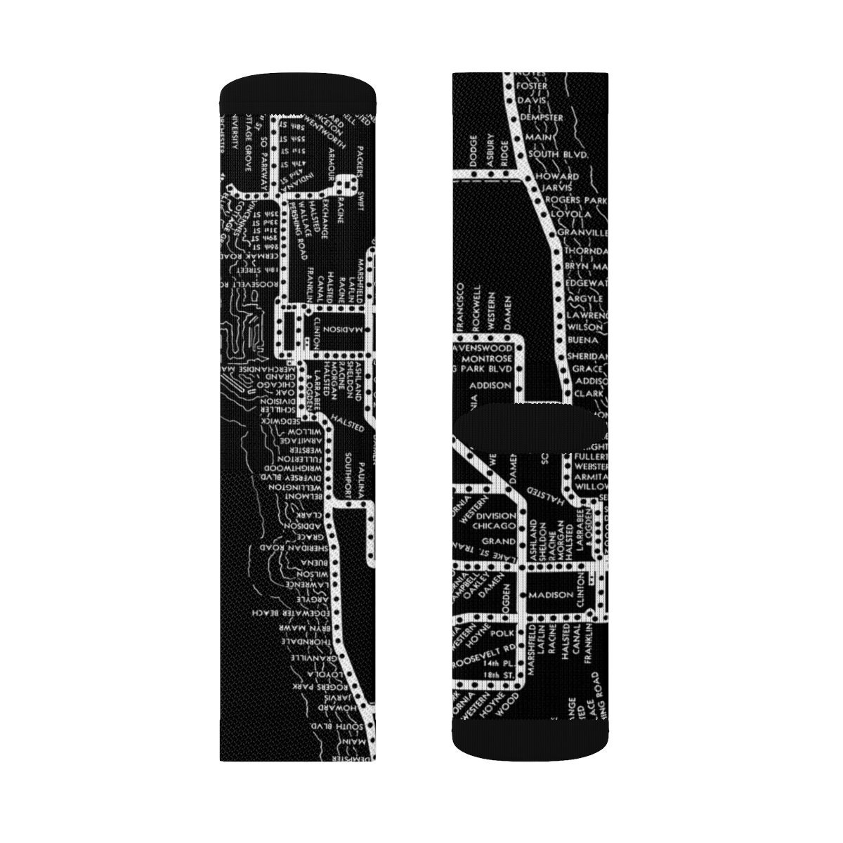 Vintage Chicago Elevated Train Subway Map Chicago Subway Elevated Train ...