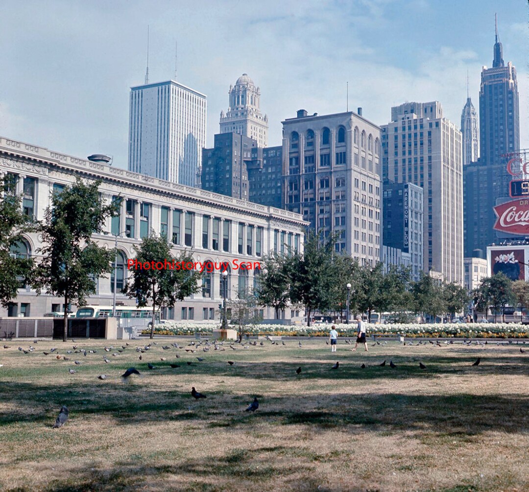 Chicago Illinois Grant Park and Coca Cola Sign 1966 Digital Download - Etsy
