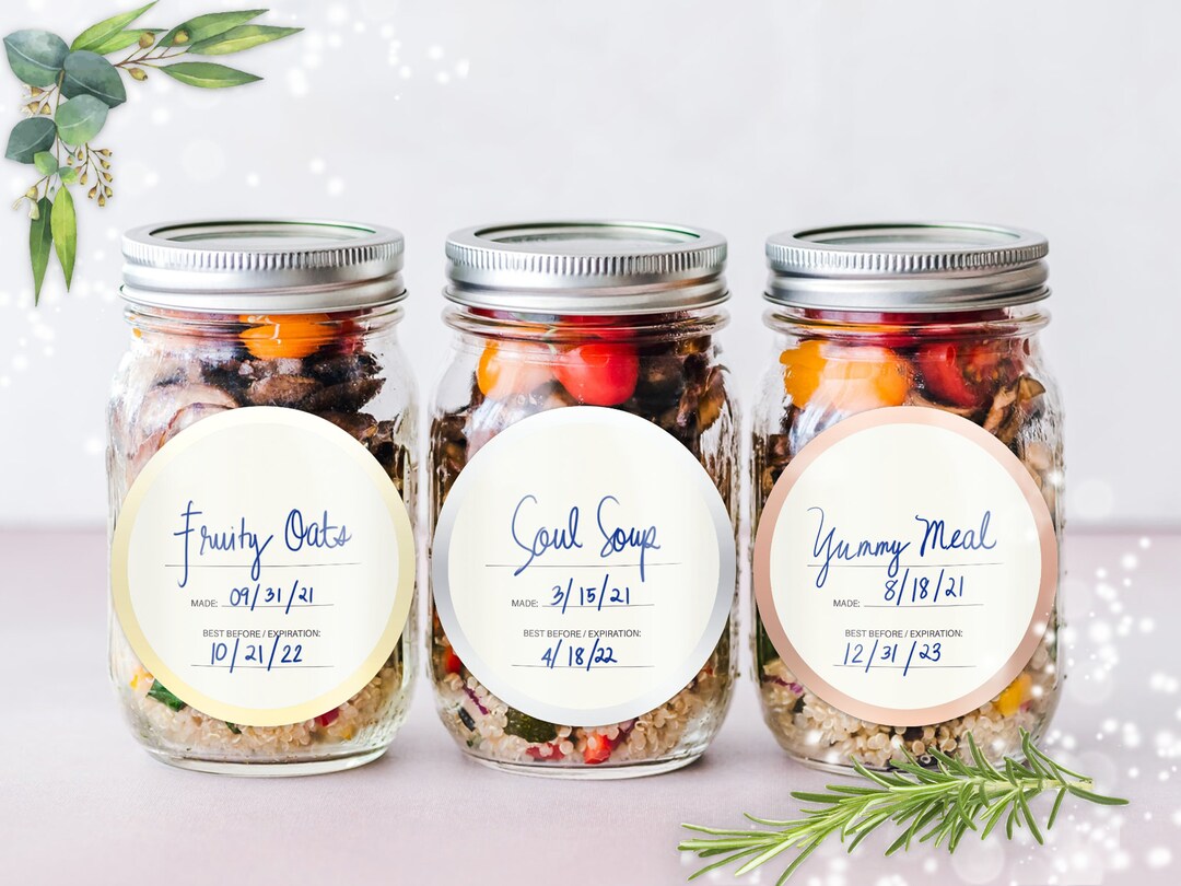 Editable Blank Pantry Labels, Template, Metallic, for Canning and Food ...