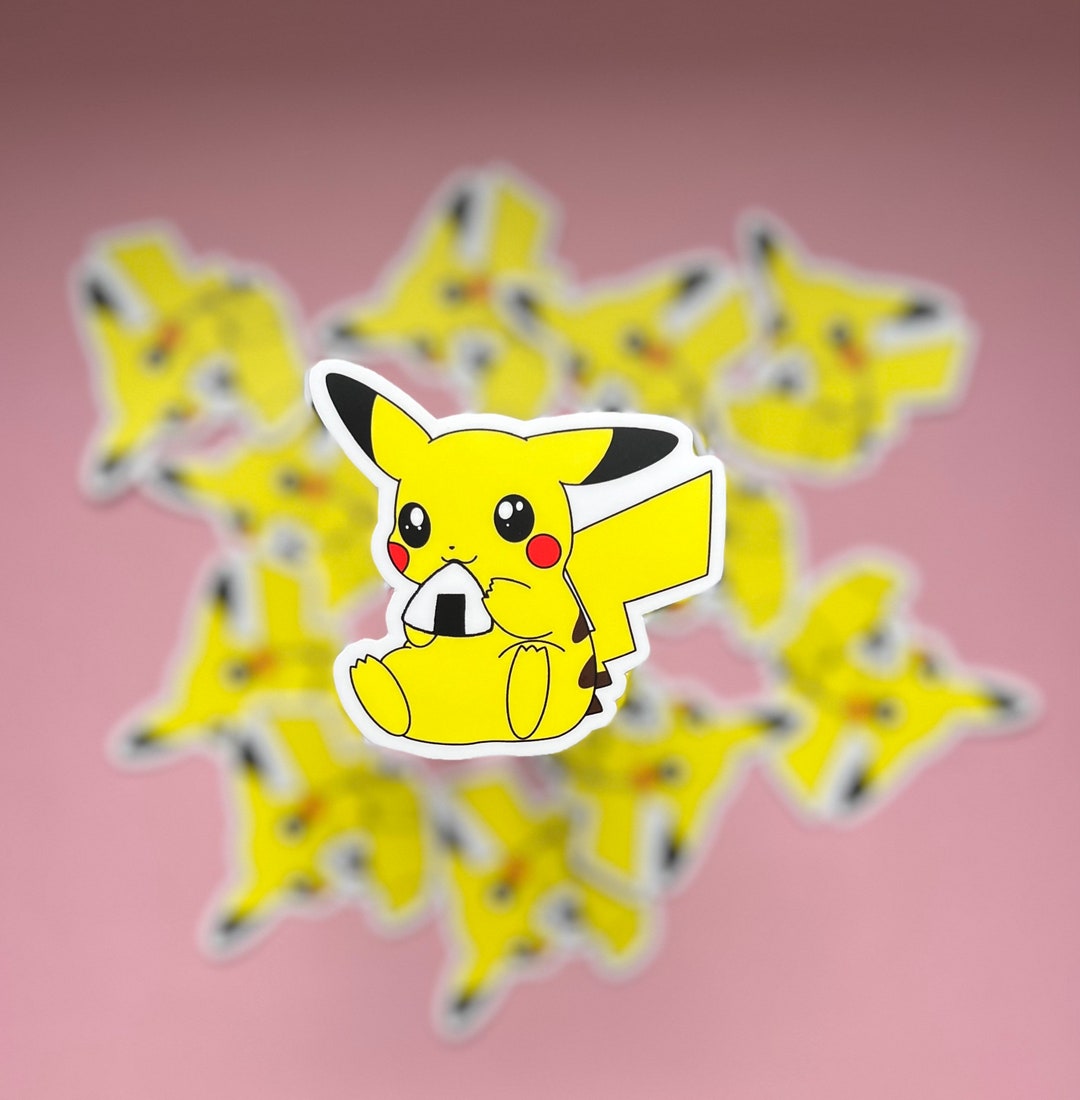 Pikachu Rice Ball Sticker - Etsy
