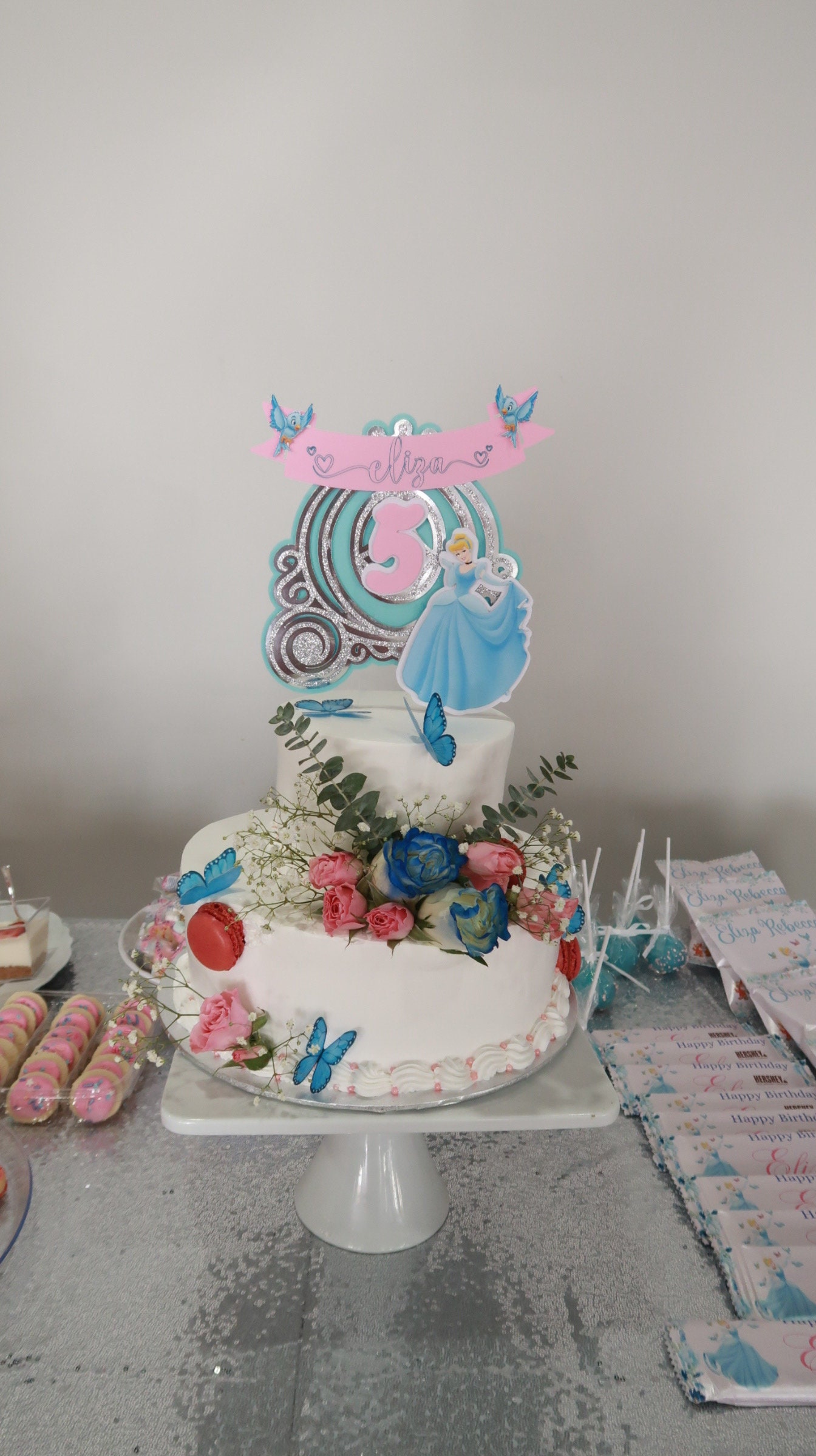 Personalized Cinderella Cake Topper: Princess Party Decor - Etsy