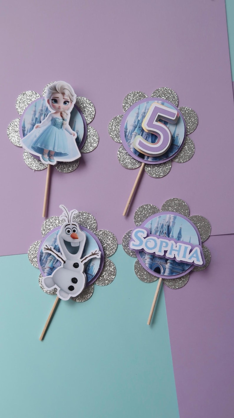 Personalized Frozen Cake Topper | Elsa Birthday Party Decoration or 12 ...