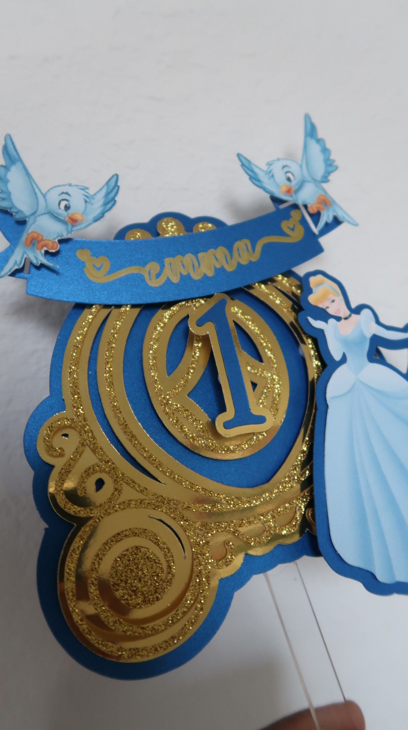 Personalized Cinderella Cake Topper: Princess Party Decor - Etsy