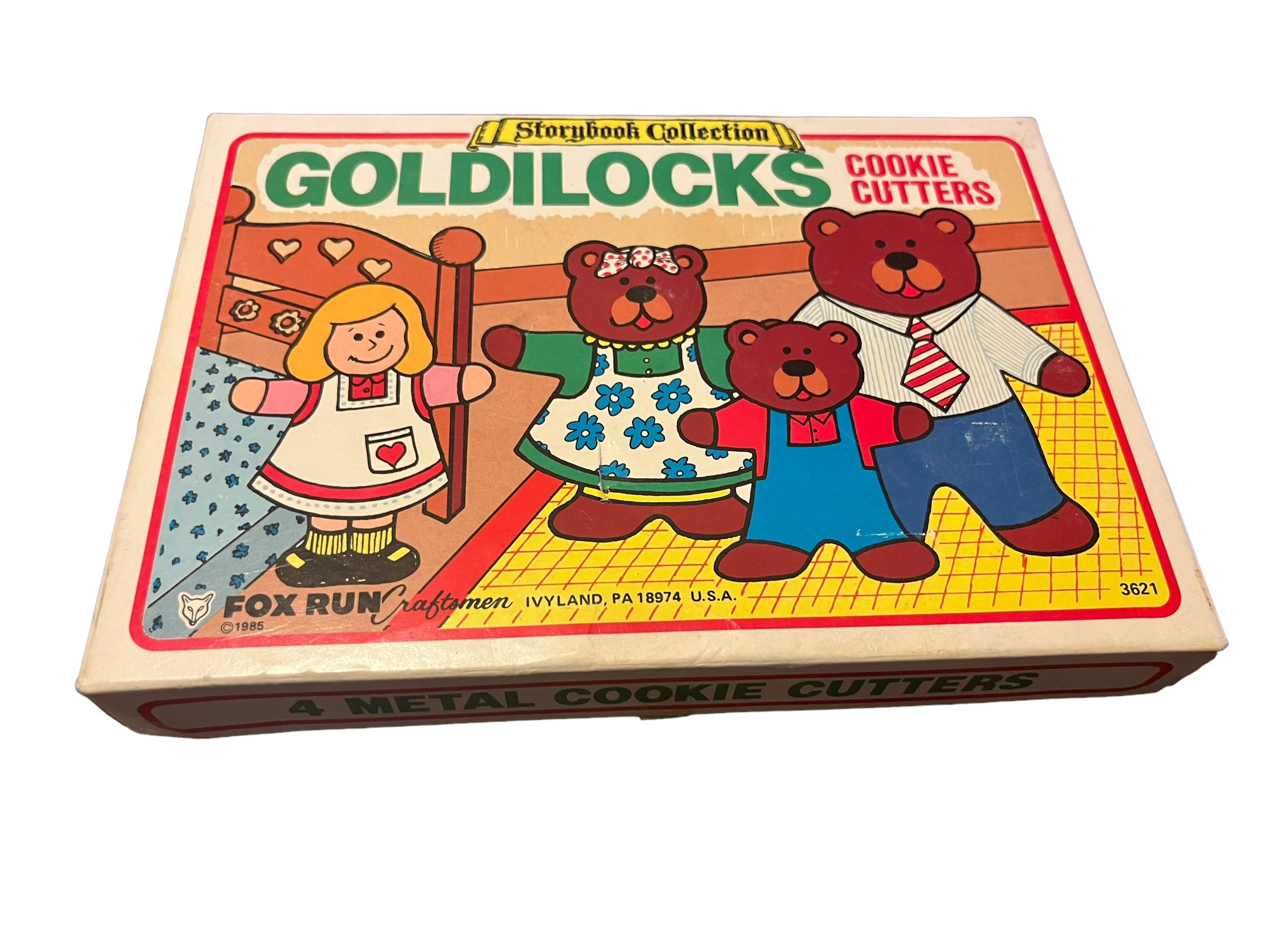 Vintage 1985 Storybook Collection Goldilocks Metal Cookie Cutters fox ...
