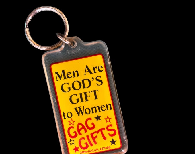 80s Double-sided Kalan men Are Gods Gift to Women Gag Gifts Keychain - Etsy