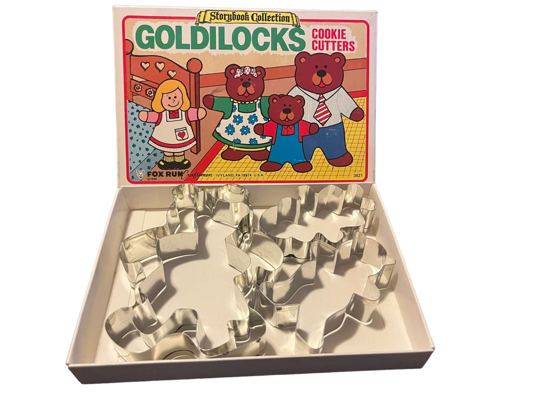 Vintage 1985 Storybook Collection Goldilocks Metal Cookie Cutters fox ...