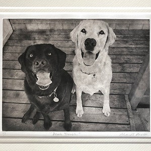 Custom Dog Portrait (two Dogs) Have a Custom Pet Portrait Made With ...