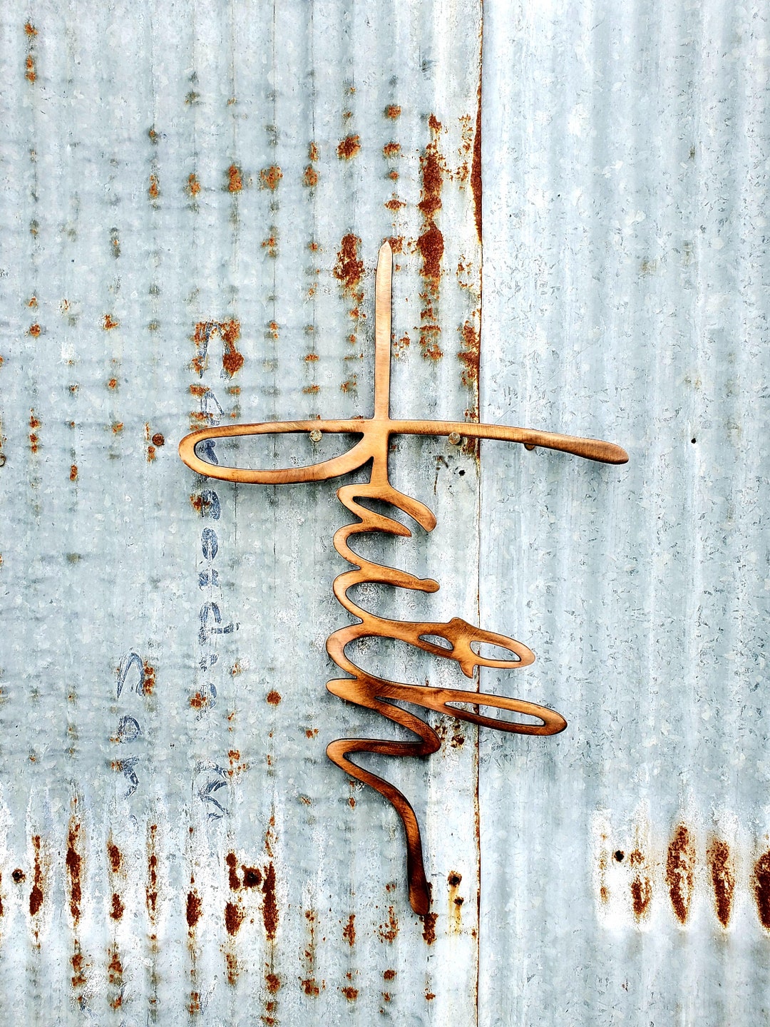 Faith Cross Sign Metal Wall Art Religious Christian Wall Hanging ...