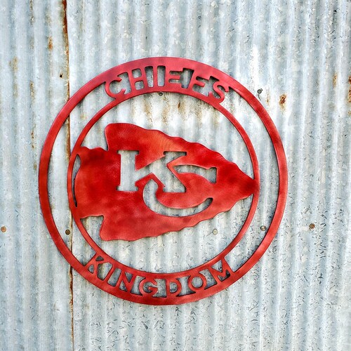 KC Chiefs Kingdom Metal Sign KC Chiefs - Etsy
