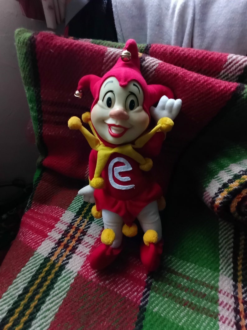 Vintage Pardoes Efteling Netherlands Mascot Rubber Face Jester Doll 37 ...