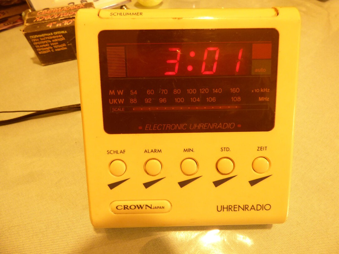 Vintage CROWN CR 886 Radio Alarm Japan Rare Working Radio - Etsy