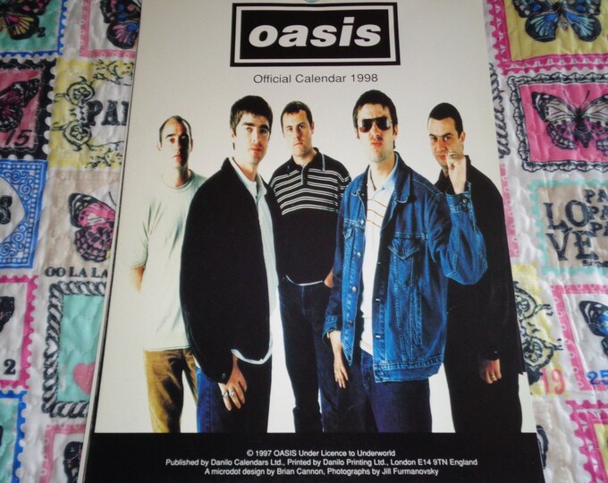 Rare Oasis 1998 Official Danilo Calendar Music Memorabilia English Rock ...