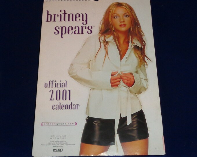 Rare Britney Spears 2001 Official Danilo Calendar Music Memorabilia ...