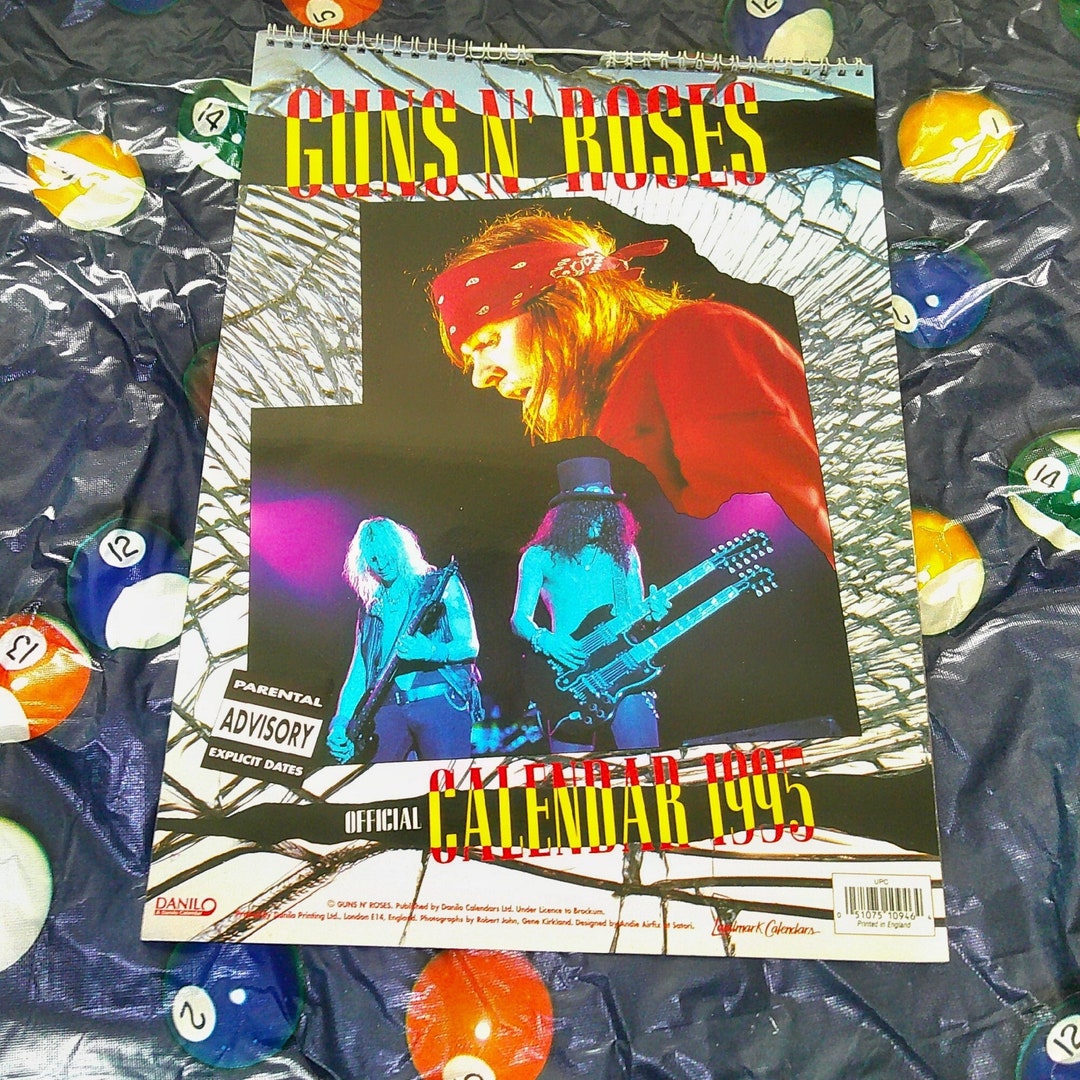 Rare Official Guns N' Roses 1995 Calendar Music Memorabilia Stage Shots ...