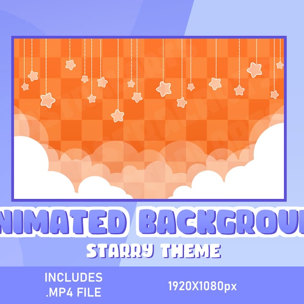 Orange Vtuber Overlay - Etsy