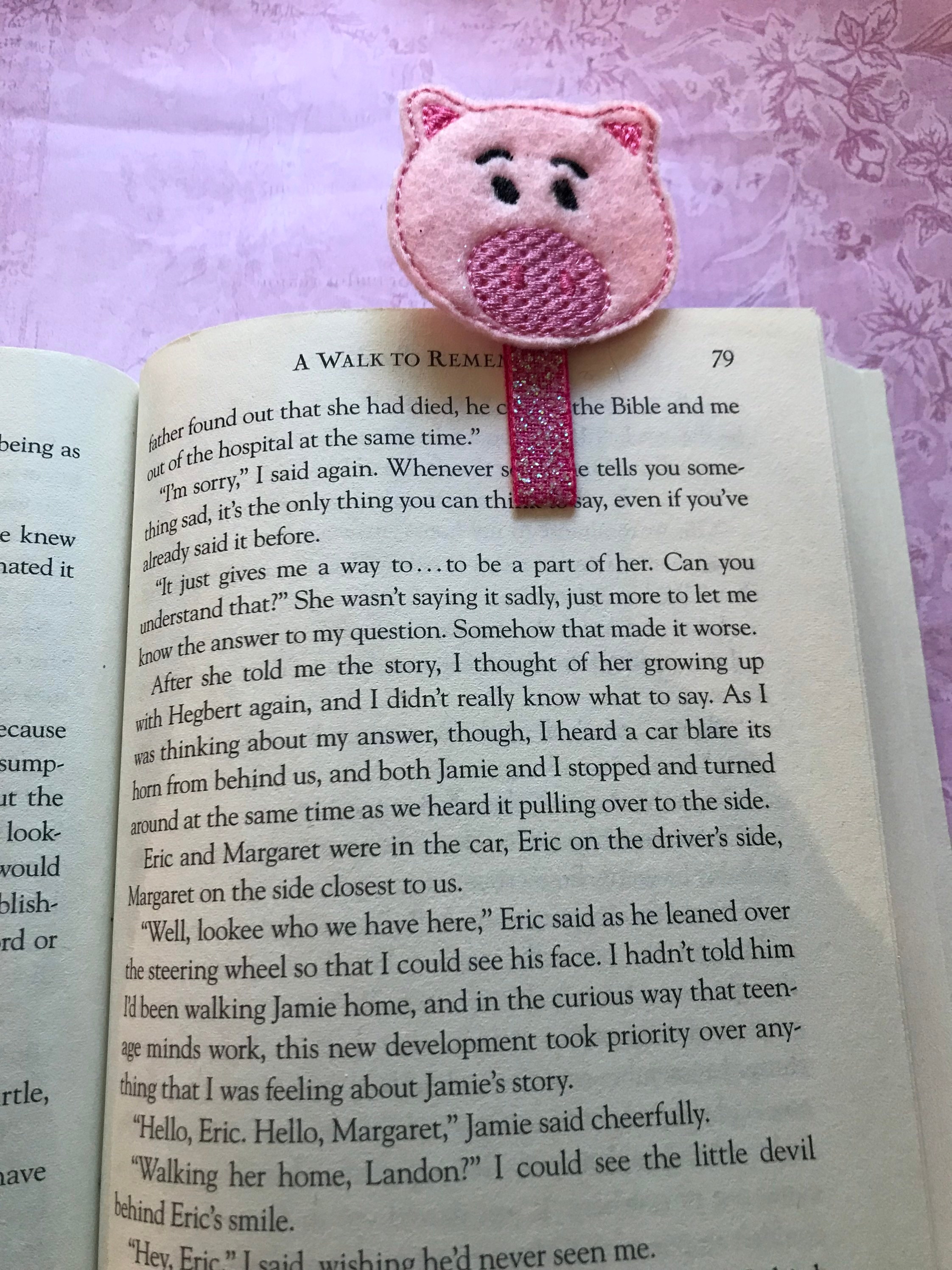 Toy Pig Embroidered Bookmark Felt | Etsy