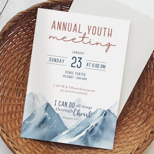 2023 Annual Youth Meeting Invitation LDS Youth 2023 Theme - Etsy