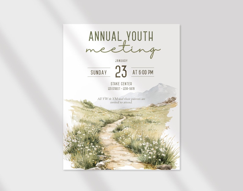 2026 LDS Youth Theme Invitation: Walk With Me, Editable Corjl Template ...