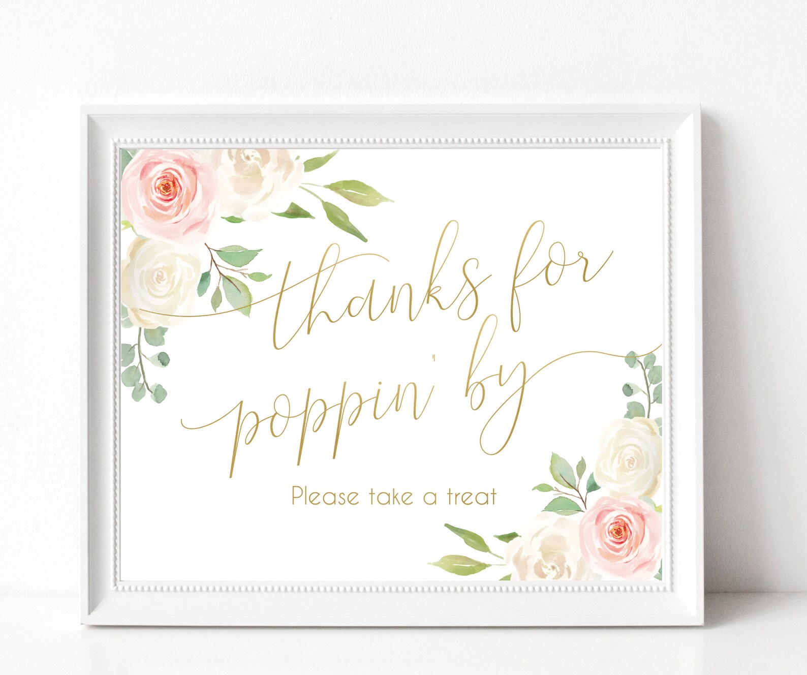 Thanks for Popping by Printable Sign Baby Shower Sign, Wedding Popcorn ...