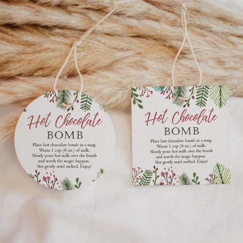 Christmas Hot Chocolate Bomb Tags Printable Hot Cocoa Bomb - Etsy Canada