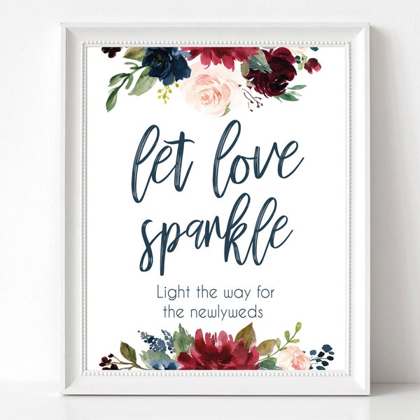 Let Love Sparkle Sign Template - Etsy
