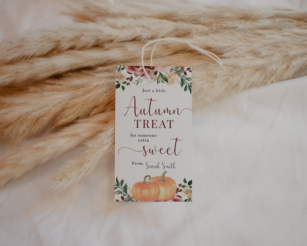 Printable Autumn Treat for Someone Sweet Gift Tag, Editable Fall Treat ...