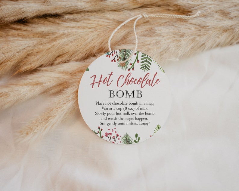 Editable Fall Hot Chocolate Bomb Tags Bomb Instructions - Etsy
