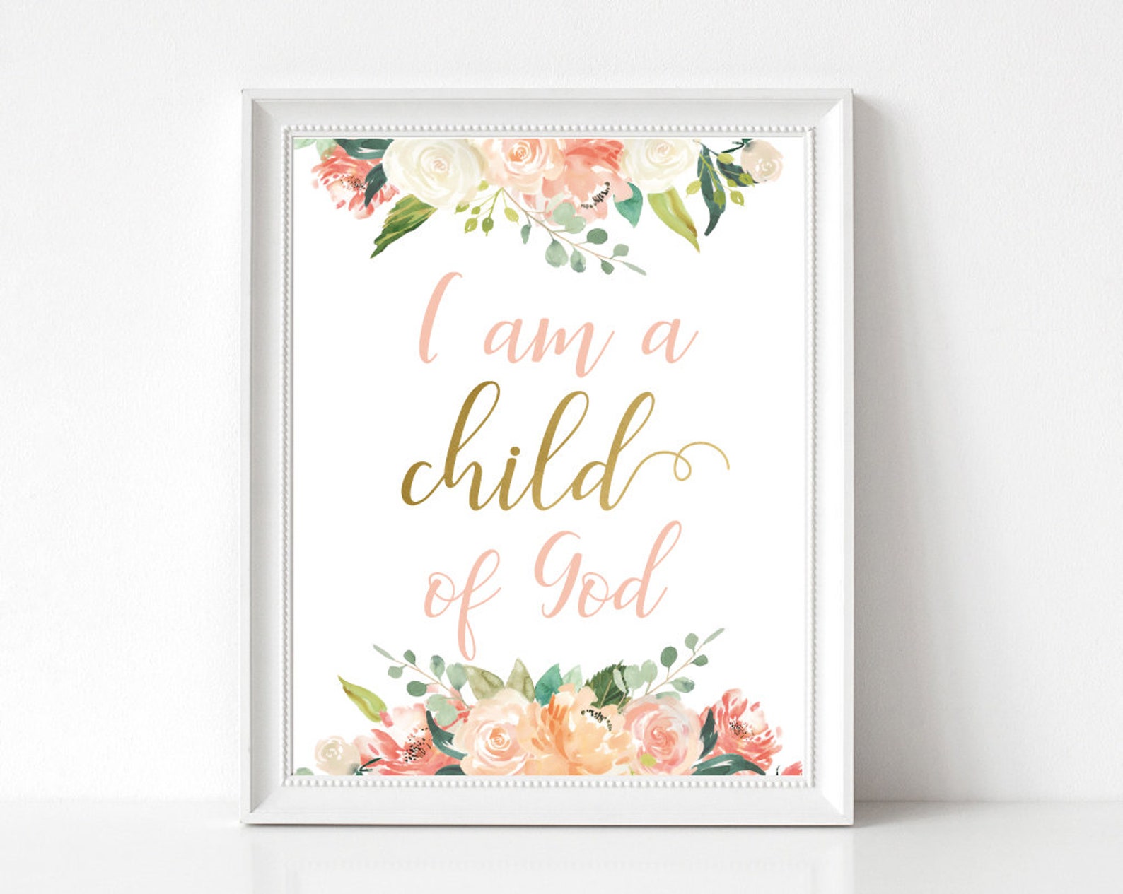 Baptism Girl Kit Poster Baptism Editable Banner Peach - Etsy