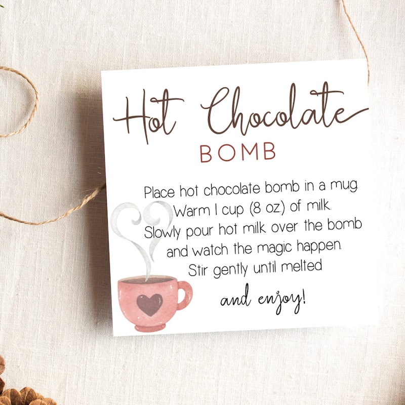 Hot Cocoa Bomb Tags - Etsy