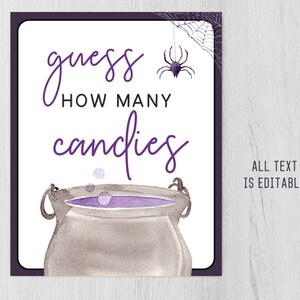 Halloween Guess How Many Candies Game, Editable Halloween Game ...