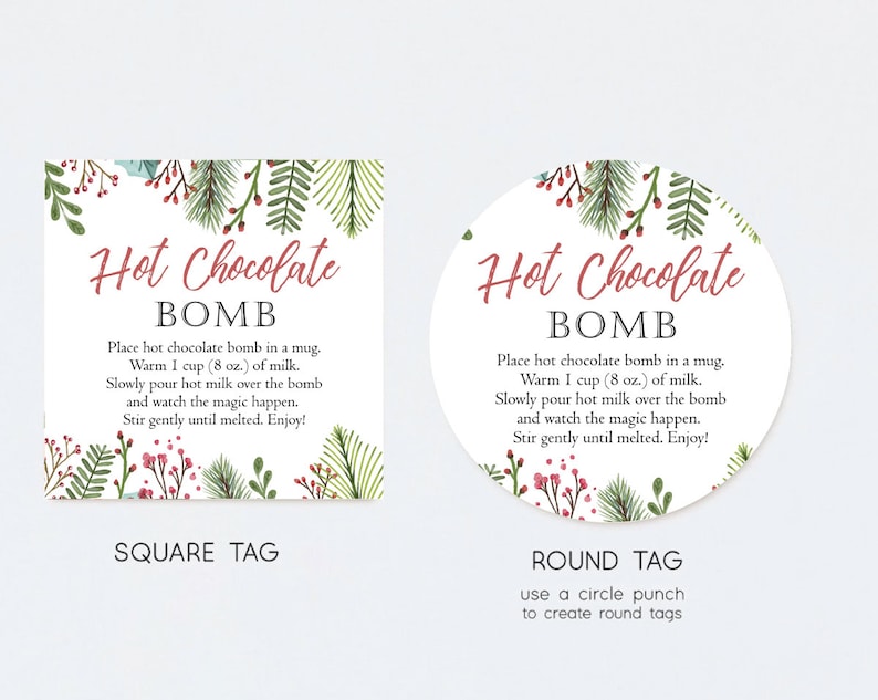 Editable Fall Hot Chocolate Bomb Tags Bomb Instructions - Etsy