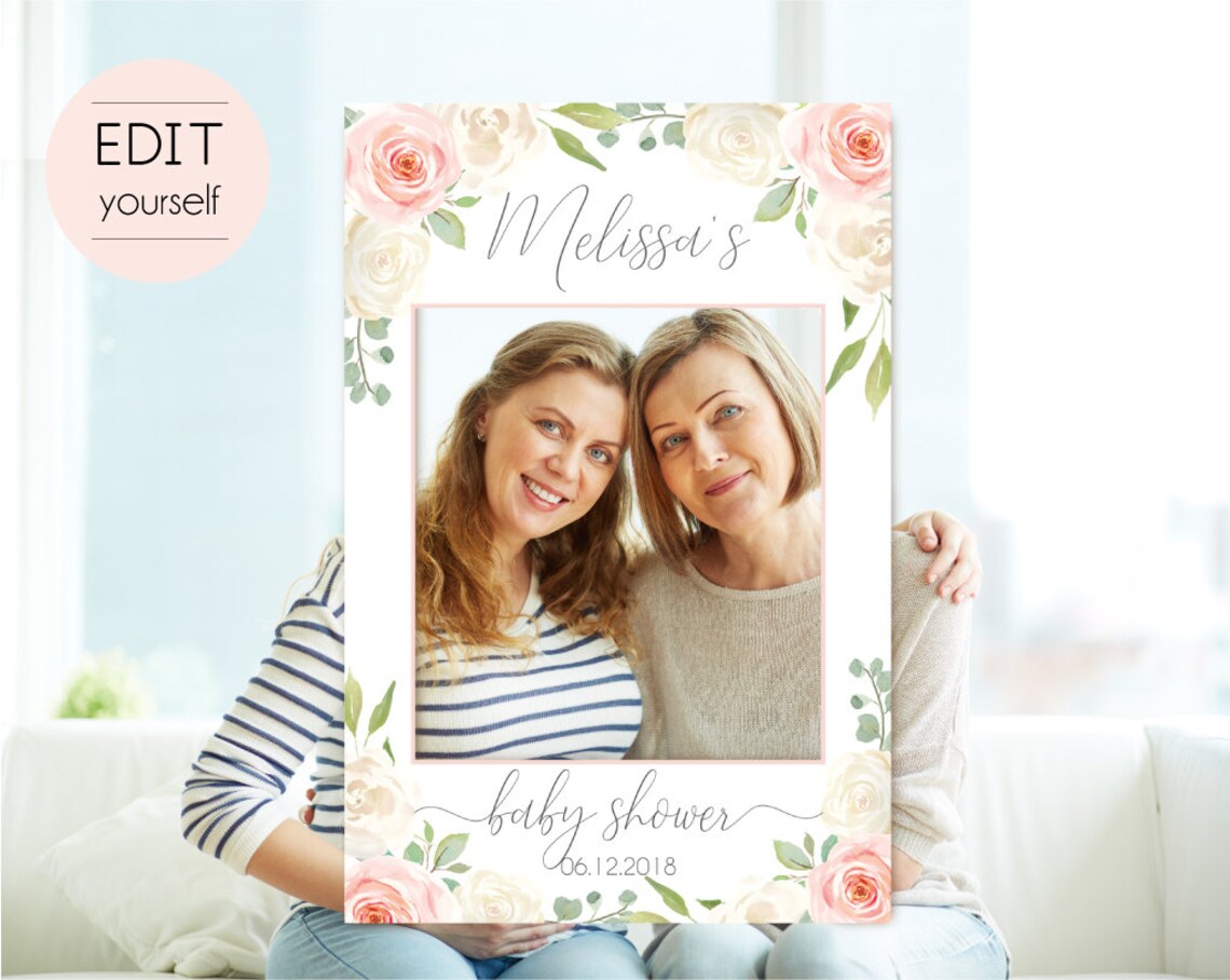 Baby Shower Photo Booth Frame, Photo Prop Frame, Photo Booth Prop ...