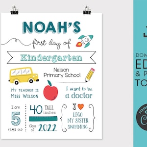 Editable Back to School Sign 2025, First/last Day of School Sign ...