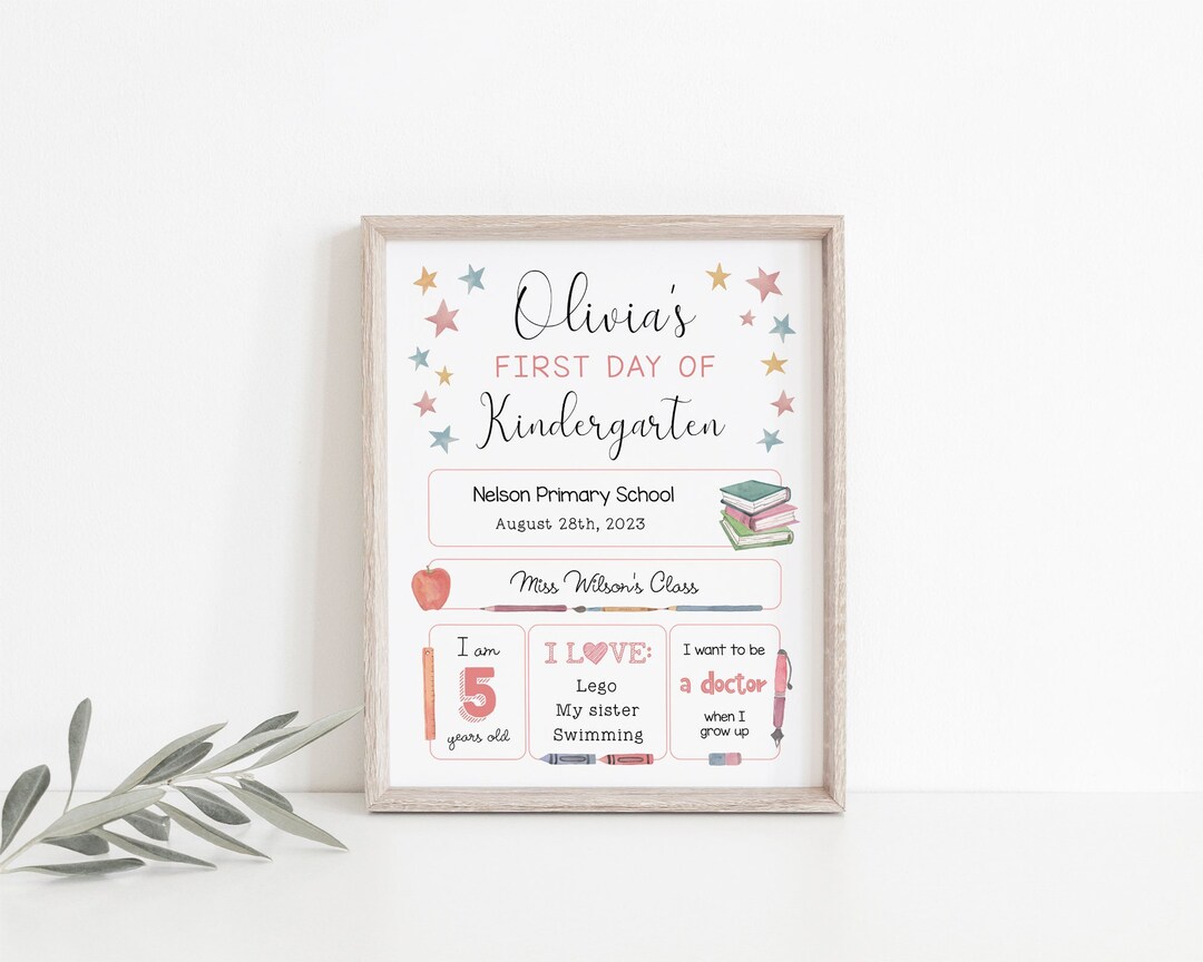 Editable Back to School Sign, First/last Day of School Sign, Printable ...