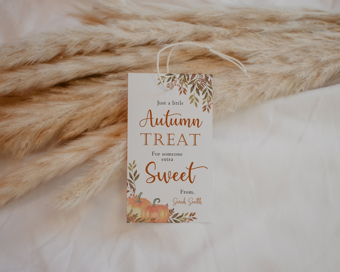 Printable Autumn Treat for Someone Sweet Gift Tag, Editable Fall Treat ...