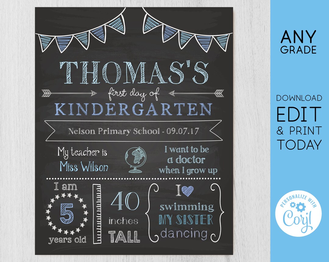 Back to School Sign 2025, First/last Day of School Sign, First Day of ...