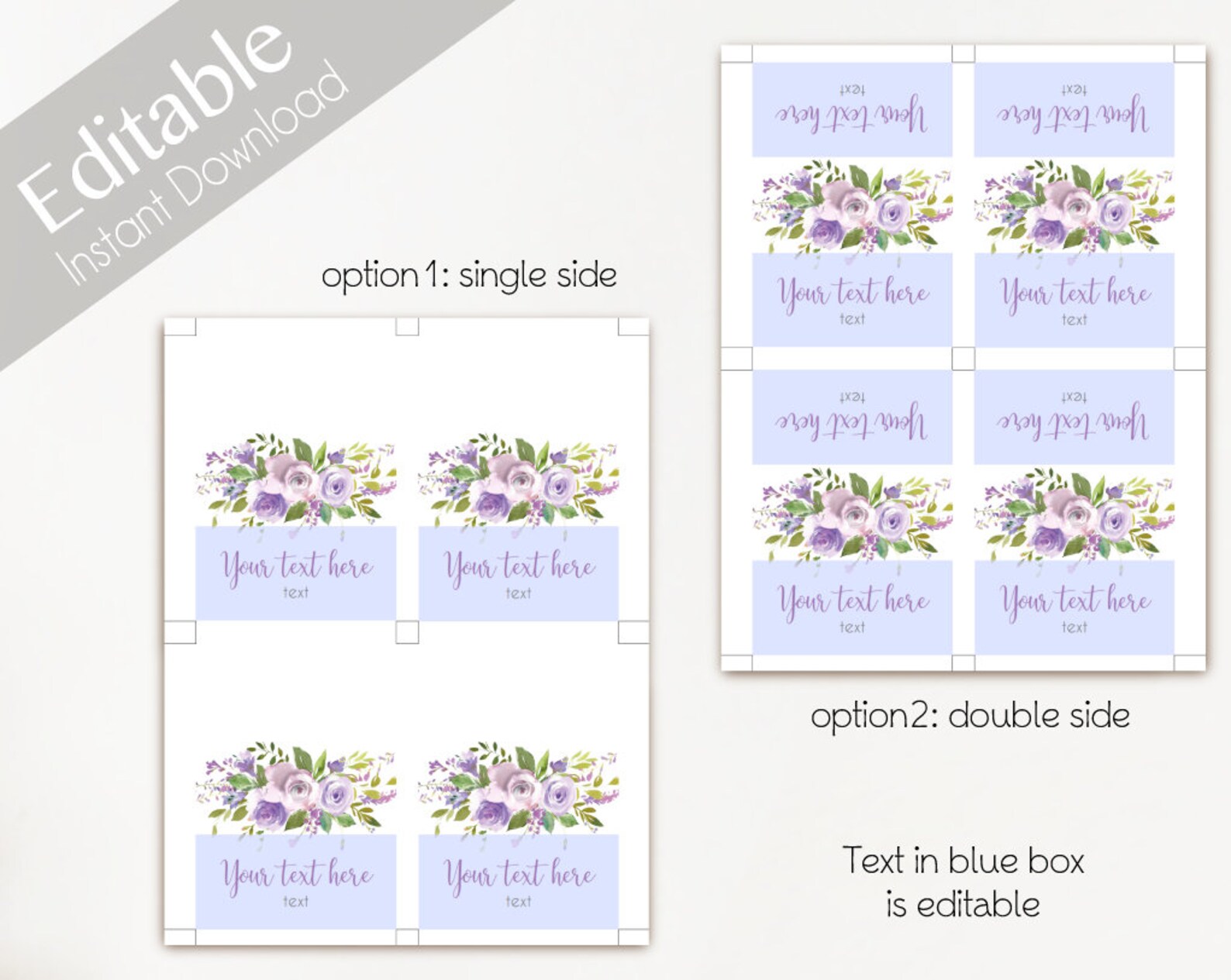 Editable Tent Card Food Card Template Printable Place Card | Etsy