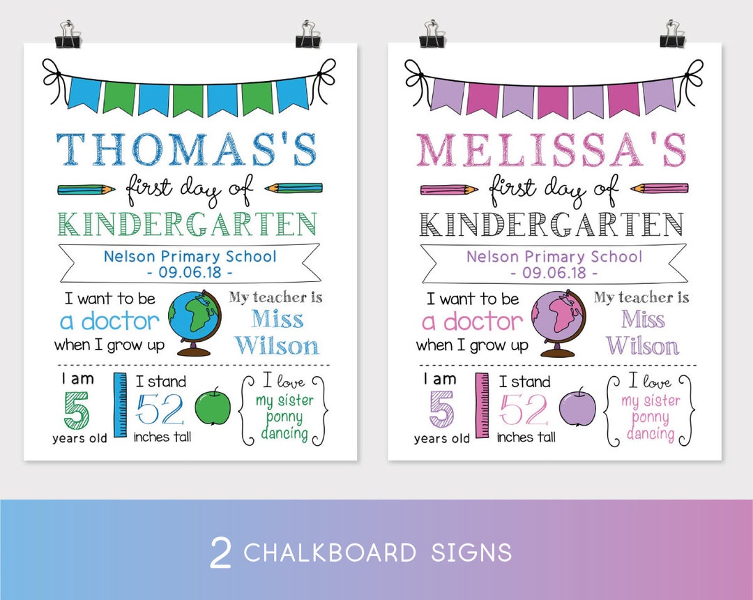 Back to School Sign, First/last Day of School Sign Editable, First Day ...