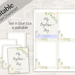 Baptism Testimony Cards Printable, Baptism Note Cards, Baptism Girl ...