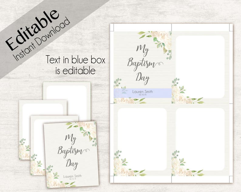 Baptism Testimony Cards Printable, Baptism Note Cards, Baptism Girl ...